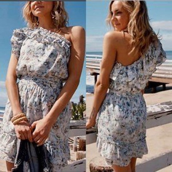 Happy X Nature | Dresses | Happy X Nature Floral One Shoulder Belt ...